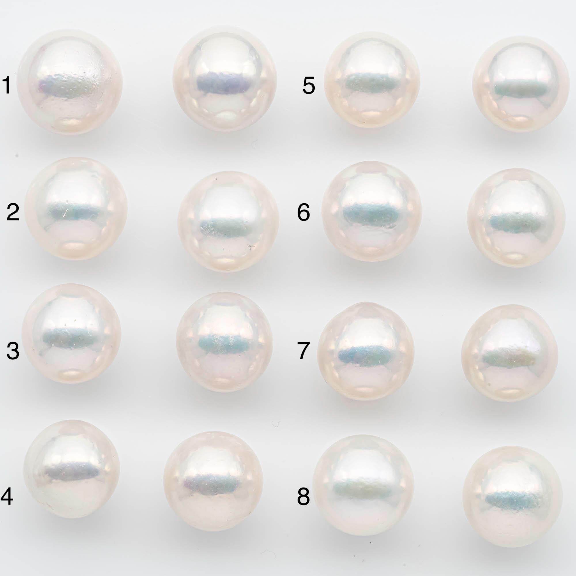 16-17mm or 15-16mm Matching Pair Edison Pearls – White with Blemishes ...